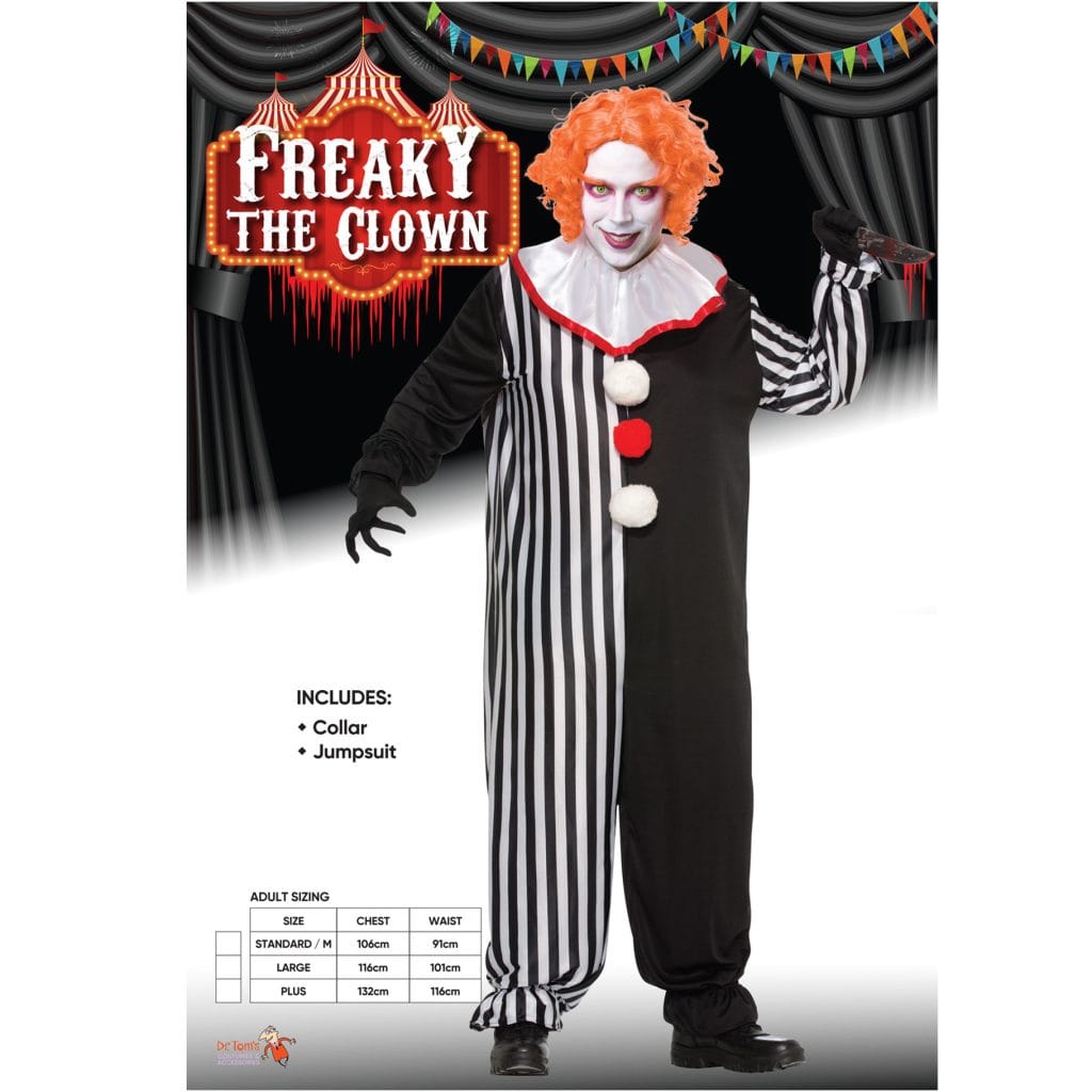 Freaky Scary The Clown Costume Pennywise IT Circus Stephen King ...