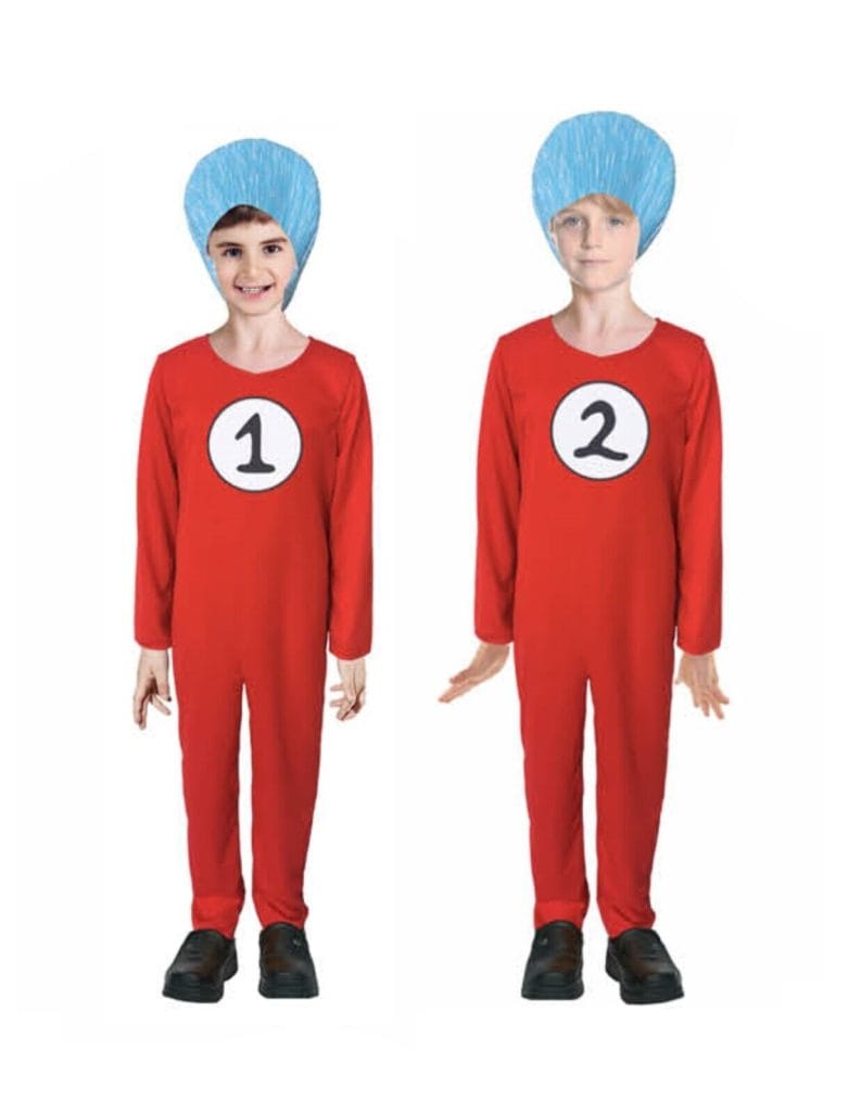 Dr Seuss Thing 1 Thing 2 Cat in the Hat Book Week Girls Boys Kids ...
